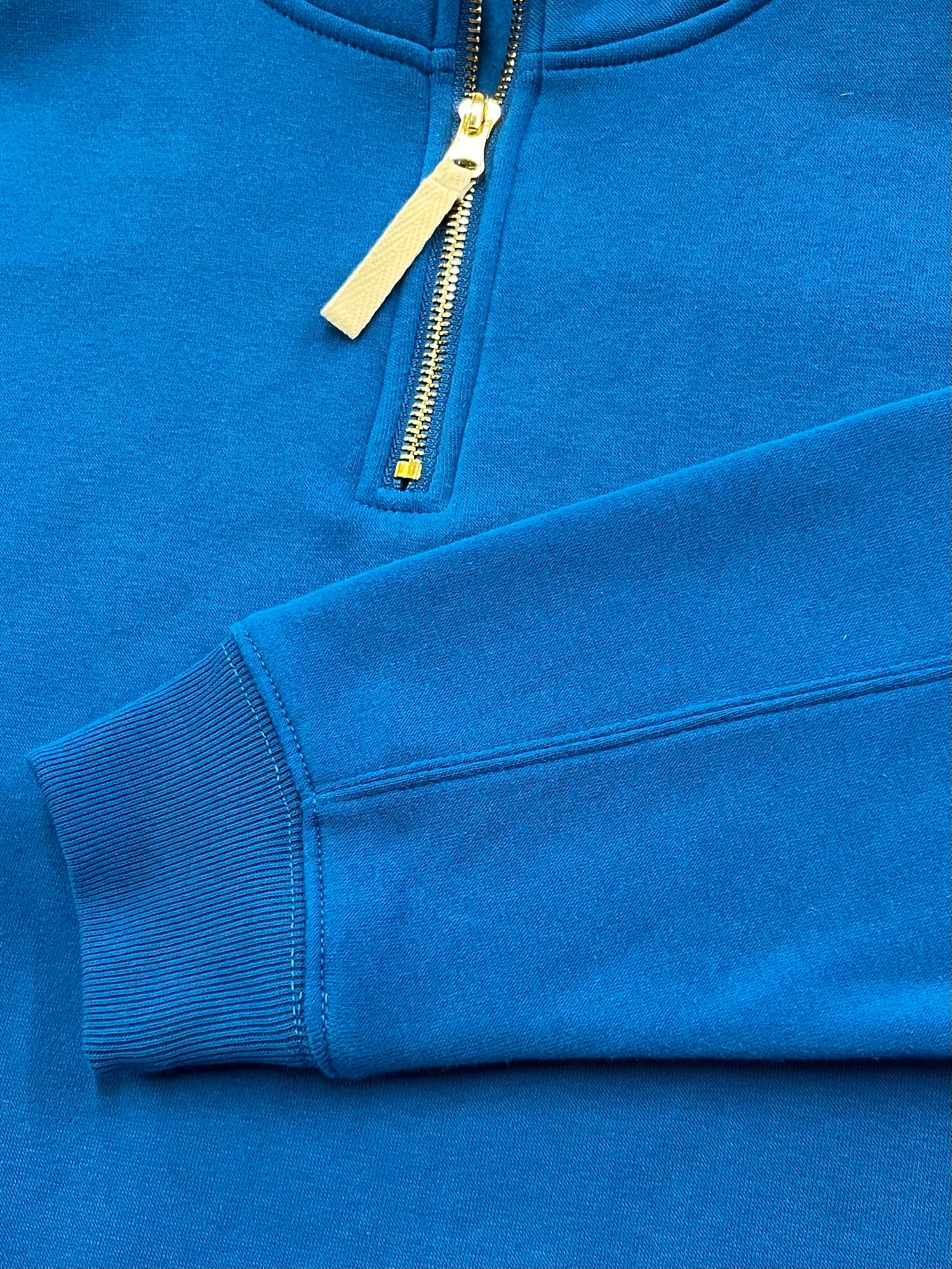 Sam Gold Accent Quarter Zip - Ocean Blue – Katy Lynn Boutique