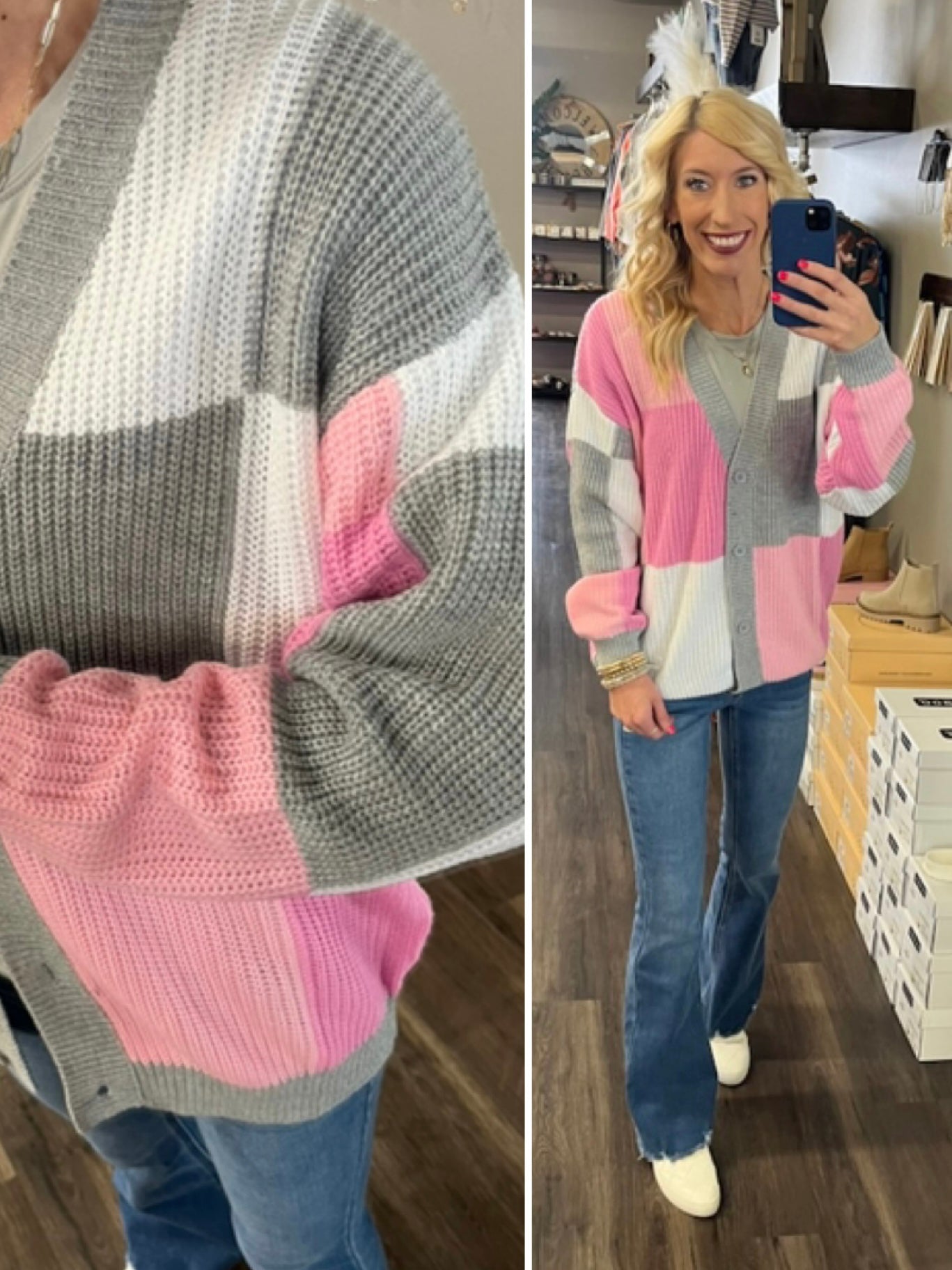 Sandi Color-Block Cardi – Katy Lynn Boutique