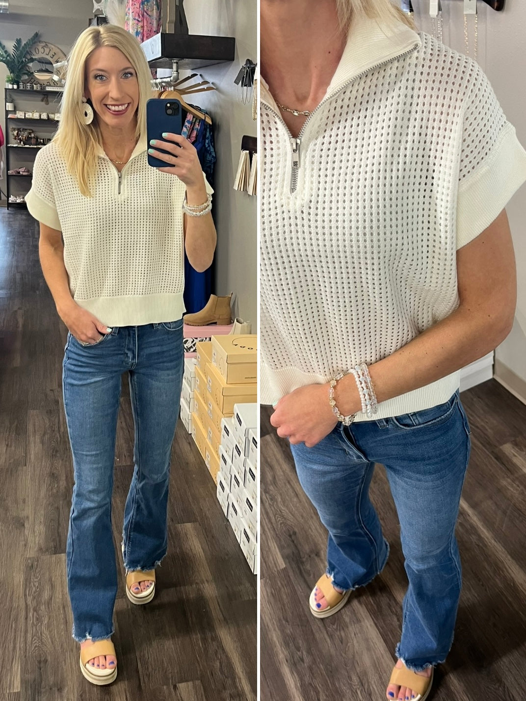 Katie Open Knit Sweater - Ivory – Katy Lynn Boutique