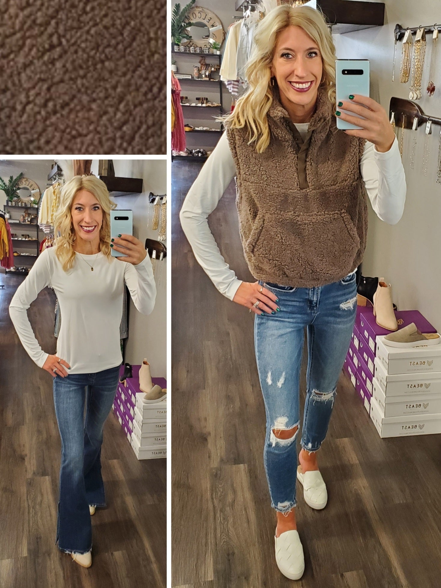 Tandy Sherpa Vest – Katy Lynn Boutique